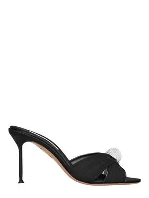 AQUAZZURA Mystery Mule Embellished Sandals - Black