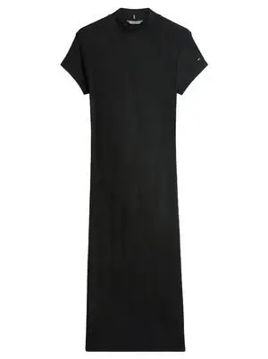 Tommy Hilfiger Ribbed Midi Dress - Black