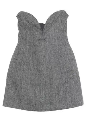 SELF-PORTRAIT Sleeveless A-line Mini Dress - Grey