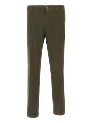 RE-HASH Mucha Front-pleats Chino Trousers - Green