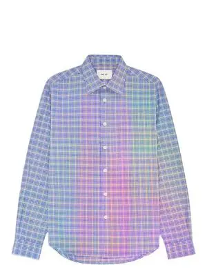 Nn07 Deon Check Shirt - Blue