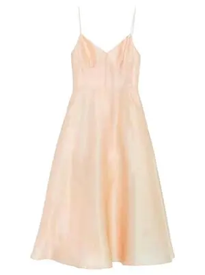 Alberta Ferretti A-line Midi Dress - Neutrals