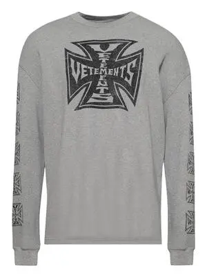 Vetements Waffle Long Sleeve Tee - Gray