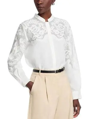 Elie Tahari The Leslie Blouse - Sky White