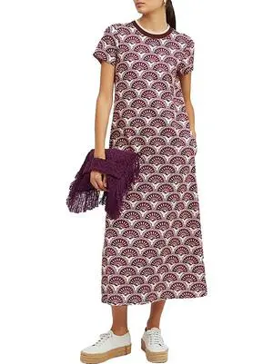 La DoubleJ Sporty Swing Printed Dress - Fans Purple