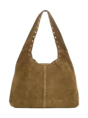 Rebecca Minkoff Industry Slouchy Suede Hobo Shoulder Bag - Jungle