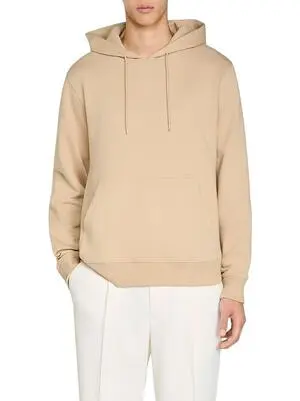 Sandro Logo Hooded Sweatshirt - Beige