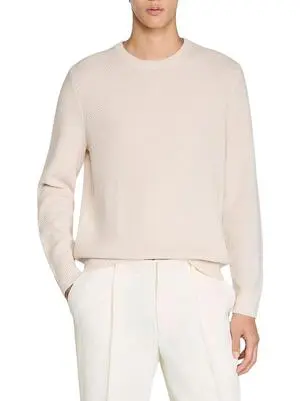 Sandro Seed Stitch Sweater - Ecru