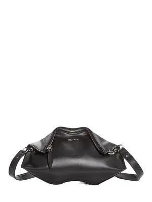 Alexander McQueen Manta Leather Clutch - Black