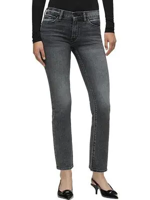 Hudson Jeans Nico Mid-rise Straight Jeans - Black Vortex