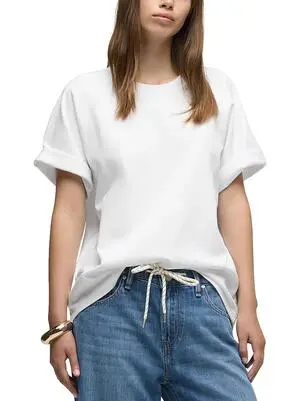 Hudson Jeans Oversized Raglan Tee - White