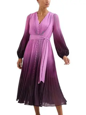 PHASE EIGHT Mira Ombre Midi Dress - Purple