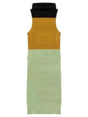 La DoubleJ Colour Block Hooded Maxi Dress - Green