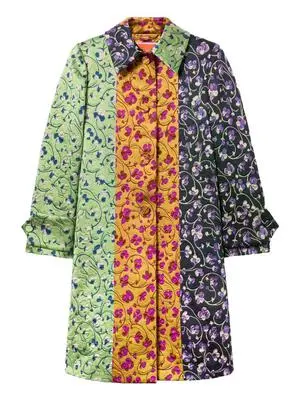 La DoubleJ Floral Print Coat - Green