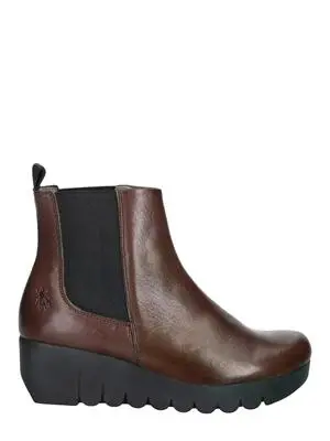 Fly London Wedge Chelsea Boots - Brown