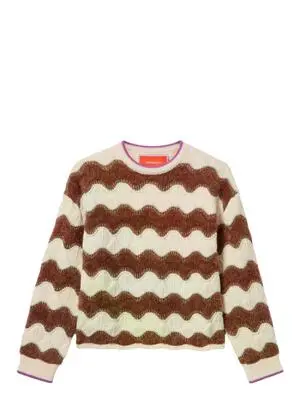 La DoubleJ Hang Ten Wave Knit Sweater - Neutrals