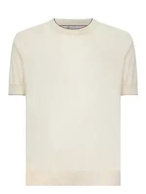 Brunello Cucinelli Ribbed Short-sleeves T-shirt - Neutrals