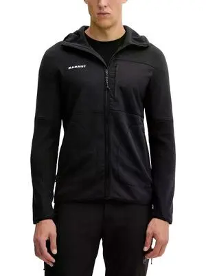 MAMMUT Logo-print Zip Up Hoodie - Black