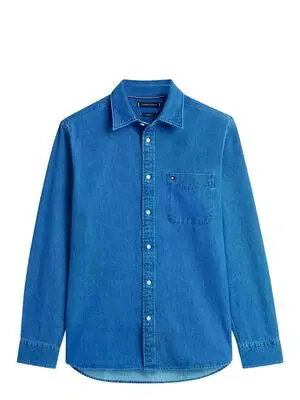 Tommy Hilfiger Chest-pocket Long-sleeved Shirt - Blue