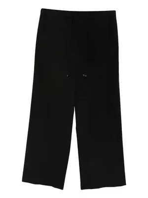 Max Mara Drawstring Wide Leg Trousers - Black