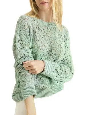 Eleventy Long Sleeve Crew-neck Sweater - Green