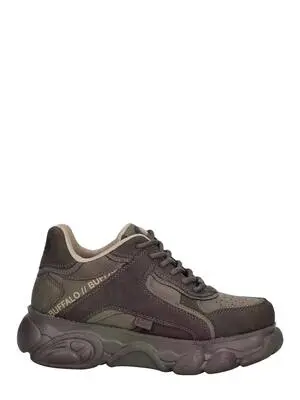 BUFFALO Cld Echo Panelled Lace-up Trainers - Brown