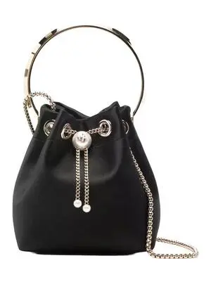 JIMMY CHOO Bon Bon Mini Bag With Ring Handle - Black