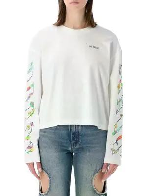 Off-White Floral Print Long-sleeve T-shirt - White