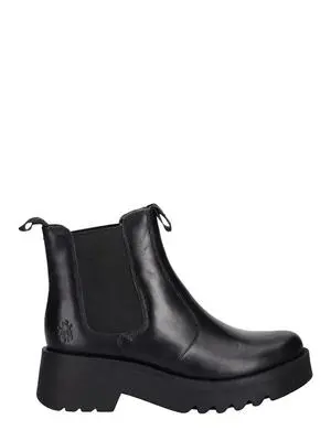 Fly London Platform Chelsea Boots - Black