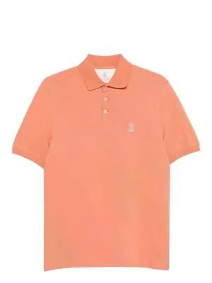 Brunello Cucinelli Logo Polo Shirt - Orange