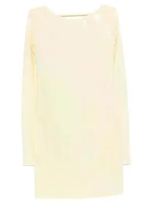 Patrizia Pepe Sequin Embellished Mini Dress - Yellow