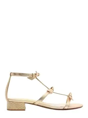 ALEXANDRE BIRMAN 30mm Slim Lolita Raffia-detail Sandals - Gold