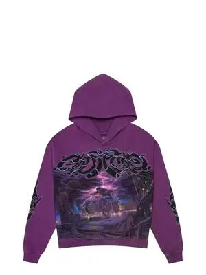 GODSPEED Graphic Print Hoodie - Purple