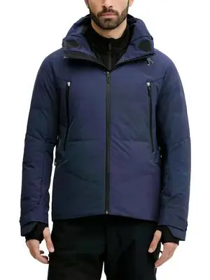 DESCENTE Hooded Zip-fastening Ski Jacket - Blue