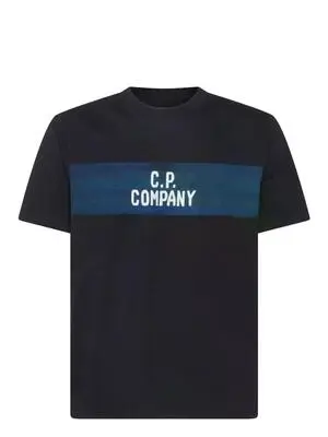 C.P. COMPANY 30/1 Jersey Short-sleeve Striped T-shirt - Blue