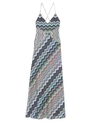 Missoni Chevron Strap Maxi Dress - Grey