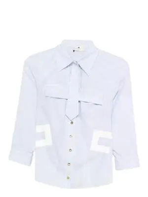 Elisabetta Franchi Striped Blouse - White