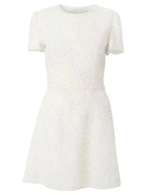 Carolina Herrera Pearl-embroidered Mini Dress - Neutrals