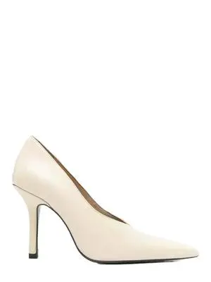 Patrizia Pepe Leather Heeled Pumps - Neutrals