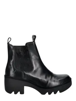 Fly London Pull-tab Block-heel Boots - Black