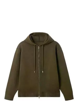 Jacquemus Hooded Pique Zip Cardigan - Green