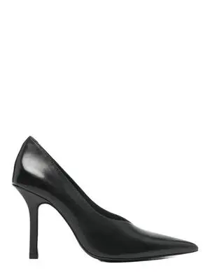 Patrizia Pepe Leather Heeled Pumps - Black