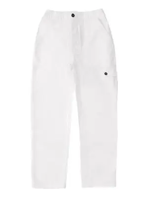 FORTELA Patch-pocket Herringbone Trousers - White