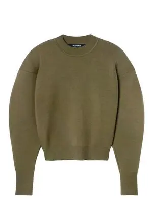 Jacquemus Logo-embroidered Piqué Sweater - Green