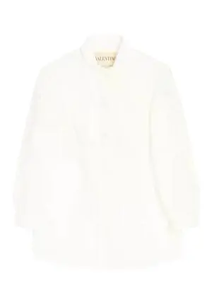 Valentino Garavani Embroidered Poplin Shirt - White