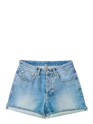 FORTELA Turn-up Denim Shorts - Blue