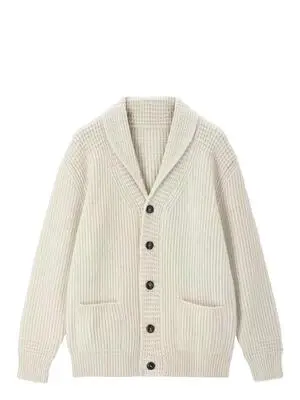 FORTELA Chad Shawl-Collar Cardigan Neutrals