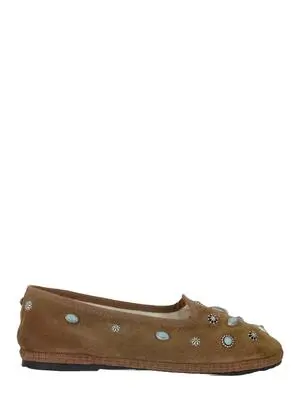 FORTELA Frutate Studded Ballet Flats - Brown