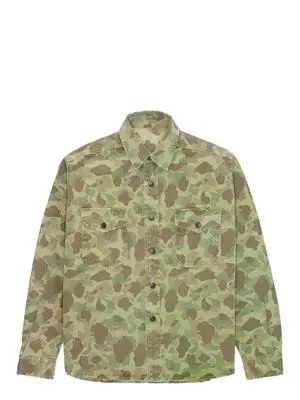 FORTELA Kenny Camouflage Pocket Overshirt - Green