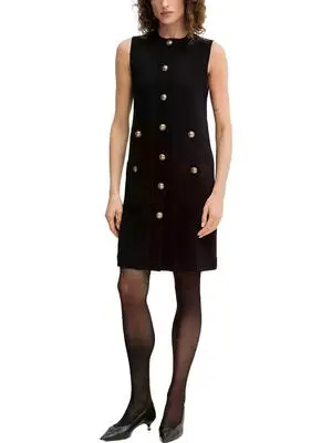 Luisa Spagnoli Button-fastening Mini Dress - Black